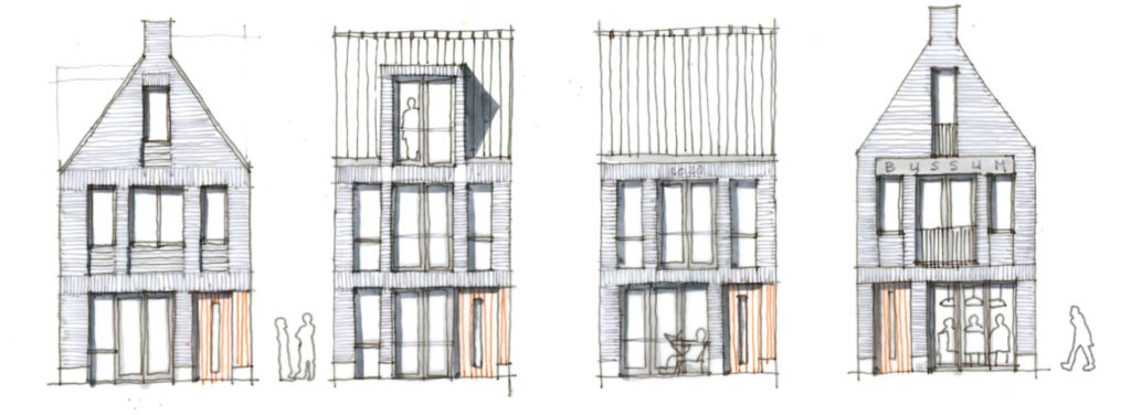 schets 2 losse panden gevel - Penta